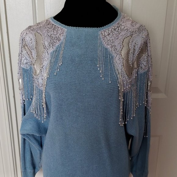 Bonnie Boerer & Company | Sweaters | Vintage Bonnie Boerer Lt Blue ...
